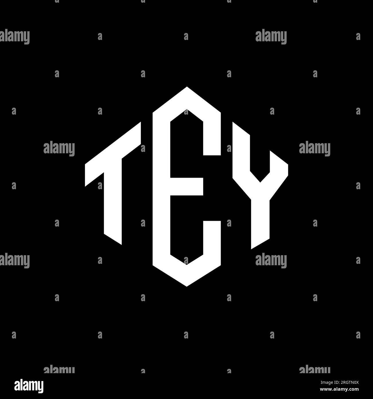 TEY letter logo design with polygon shape. TEY polygon and cube shape ...