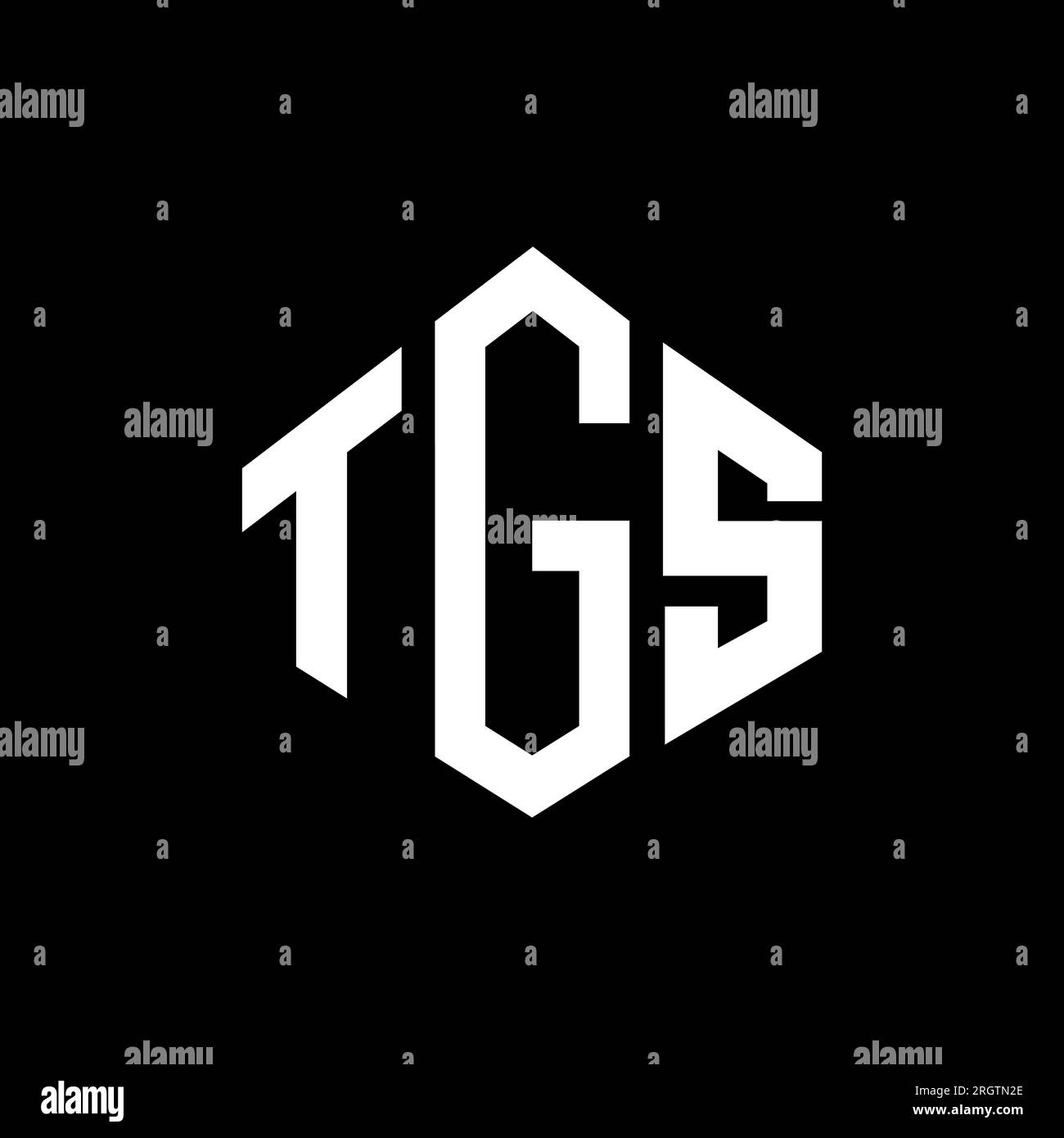 TGS letter logo design with polygon shape. TGS polygon and cube shape ...