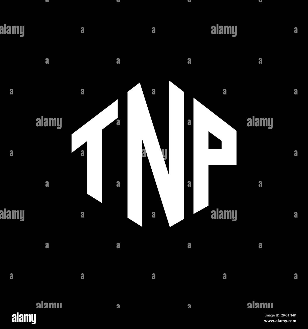 TNP letter logo design with polygon shape. TNP polygon and cube shape ...