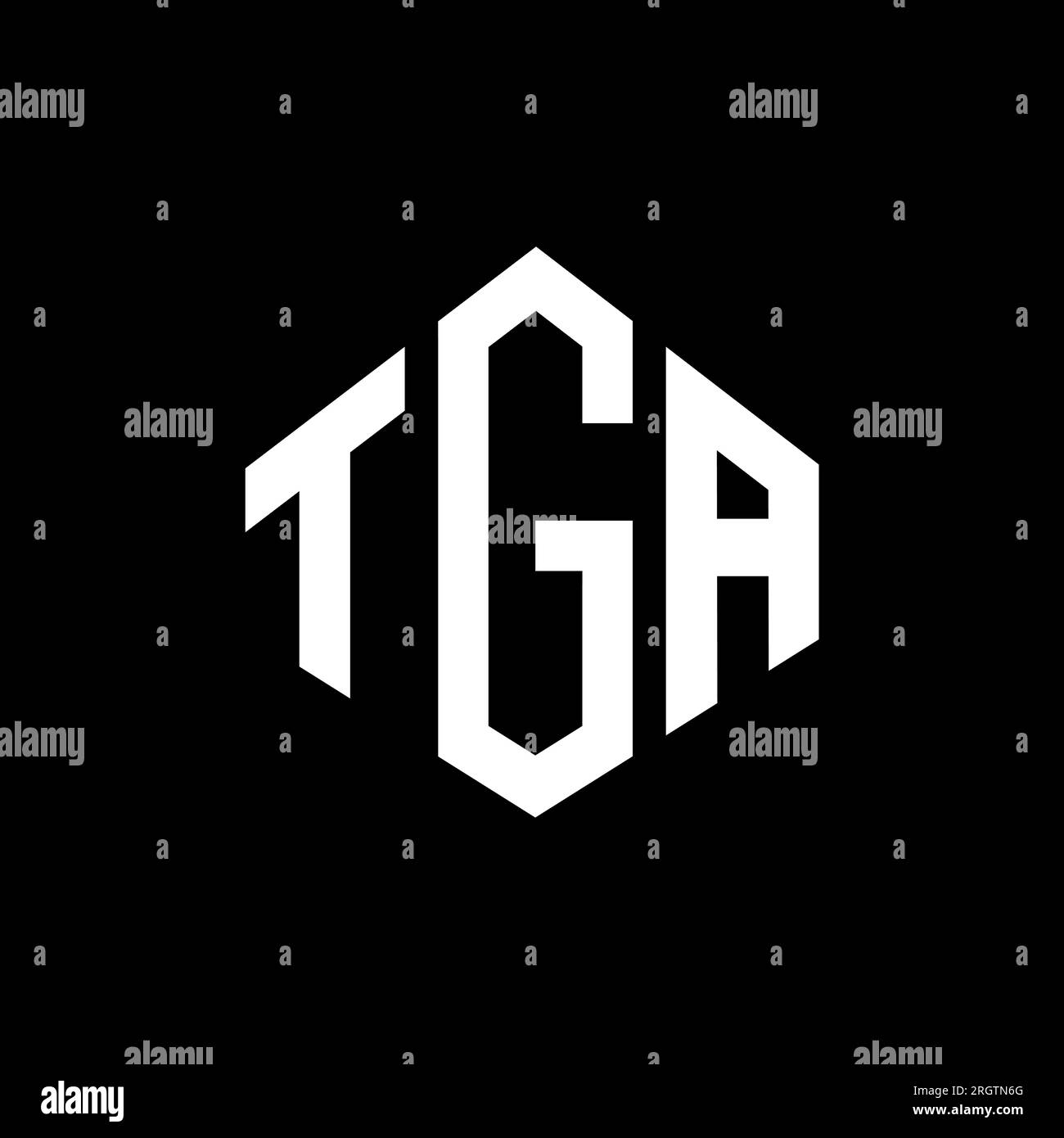 TGA letter logo design with polygon shape. TGA polygon and cube shape ...