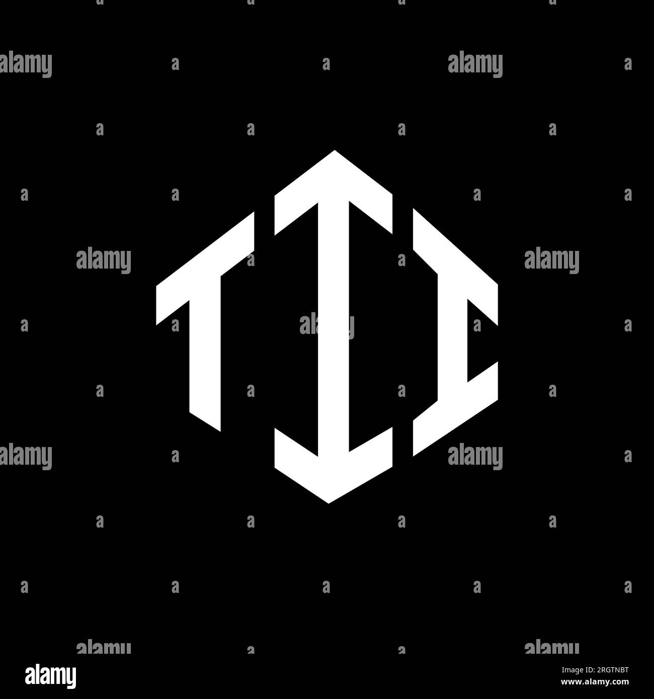 TII letter logo design with polygon shape. TII polygon and cube shape ...