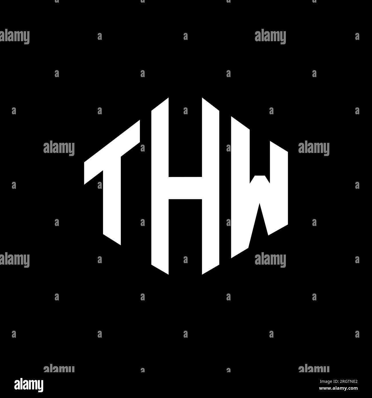 THW letter logo design with polygon shape. THW polygon and cube shape ...