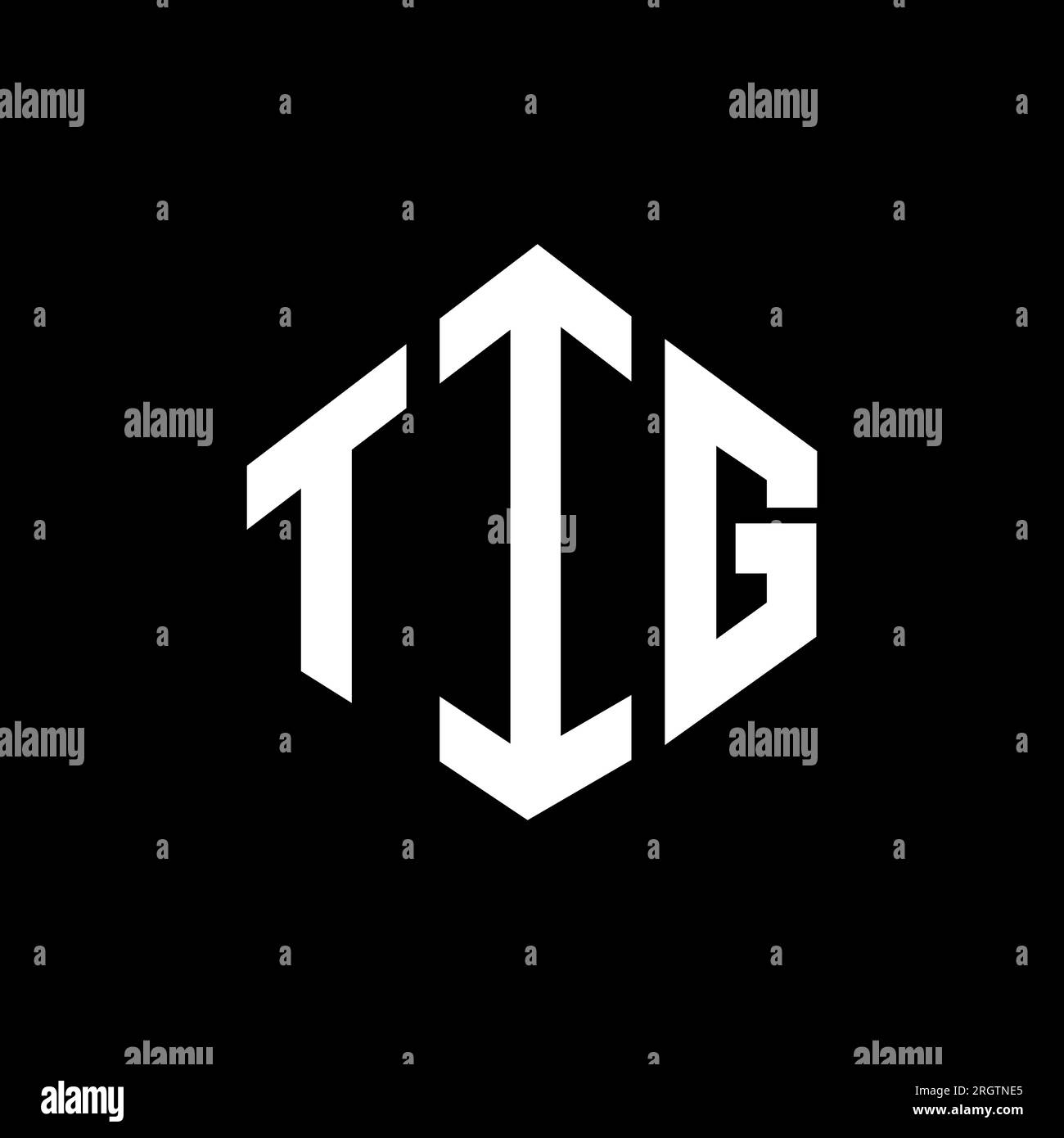 TIG letter logo design with polygon shape. TIG polygon and cube shape ...