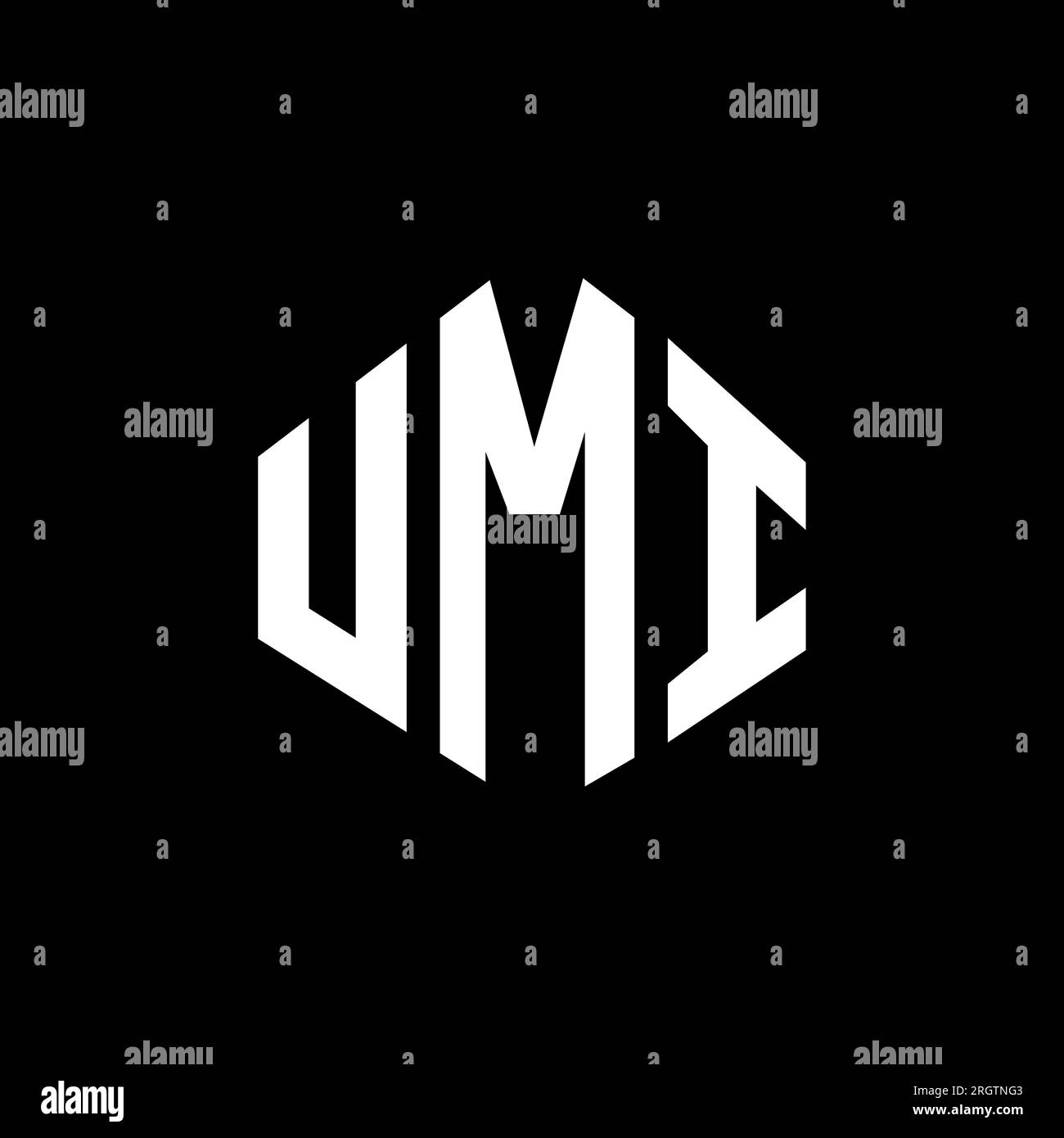 UMI letter logo design with polygon shape. UMI polygon and cube shape ...