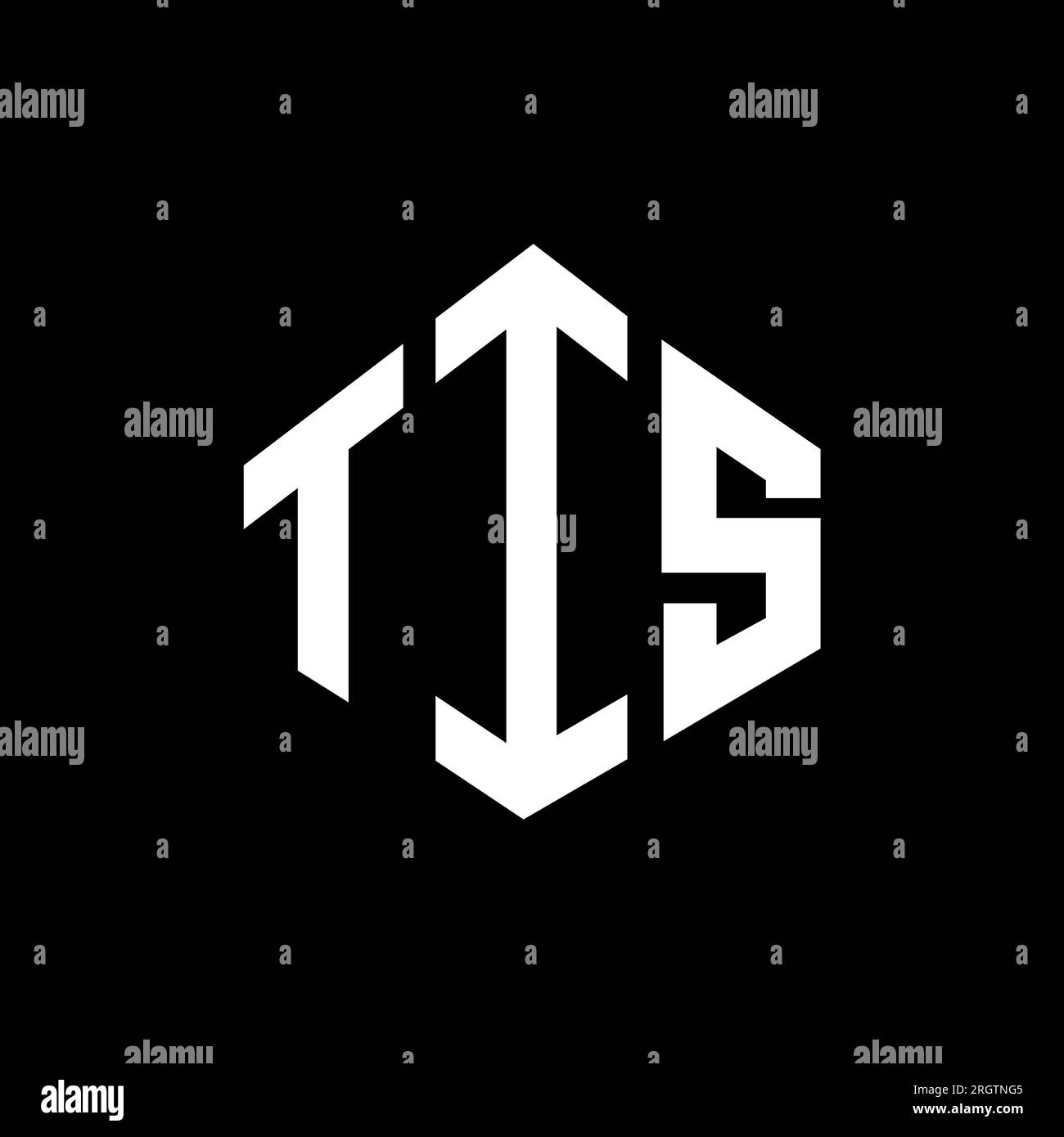 TIS letter logo design with polygon shape. TIS polygon and cube shape ...