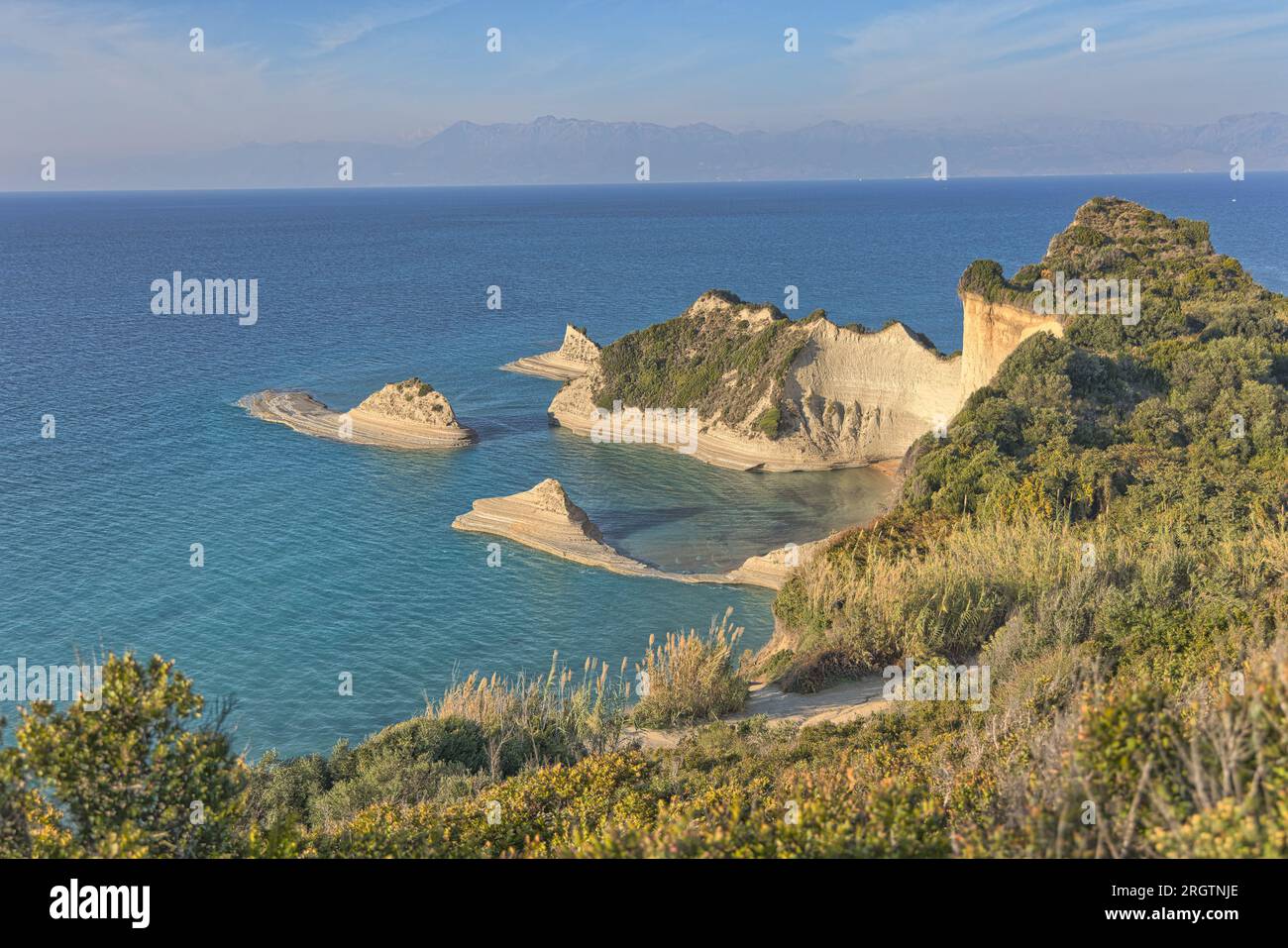 Cape Drastis Coast at Dusk, Corfu Stock Photo - Alamy