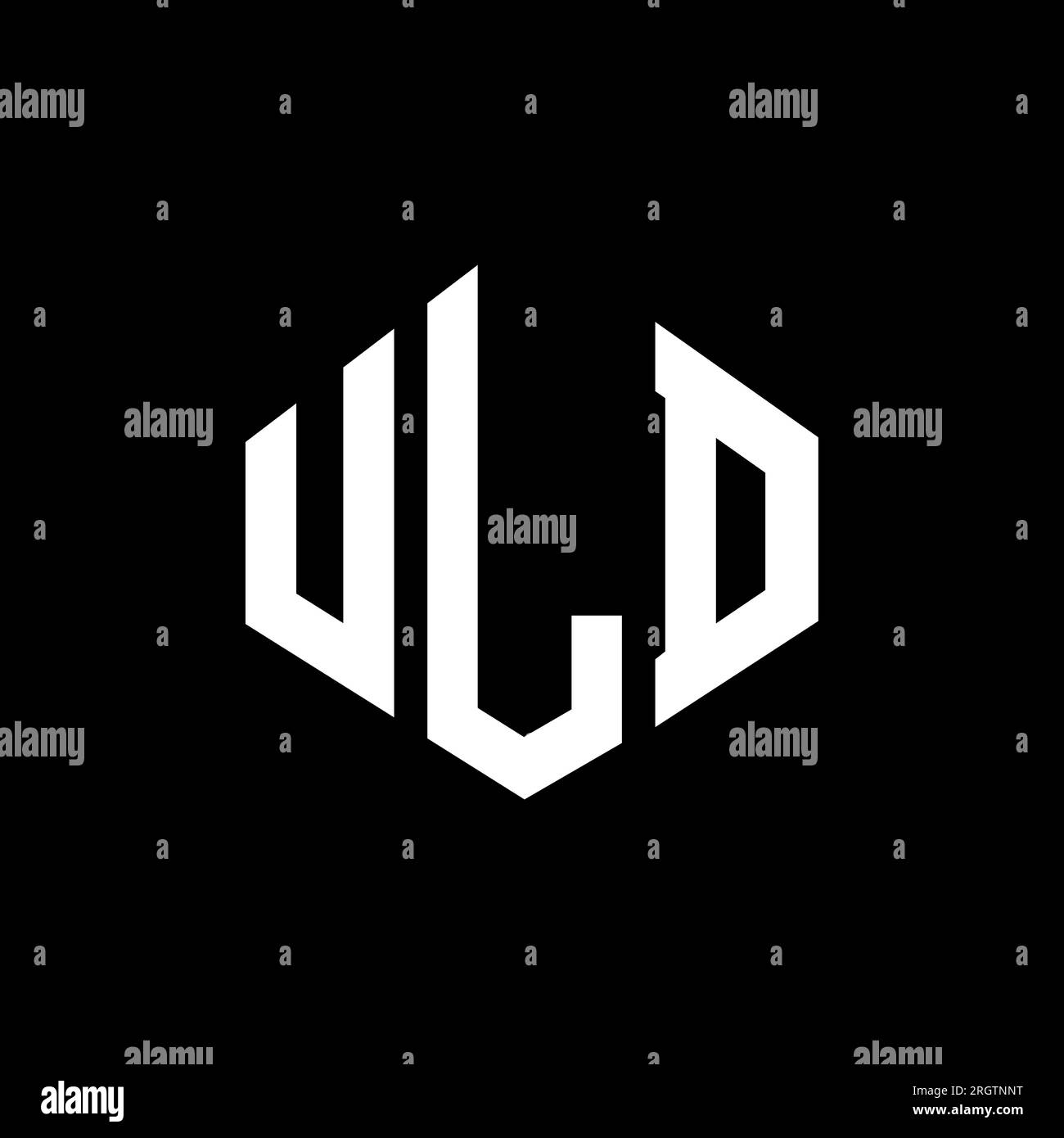 ULD letter logo design with polygon shape. ULD polygon and cube shape ...