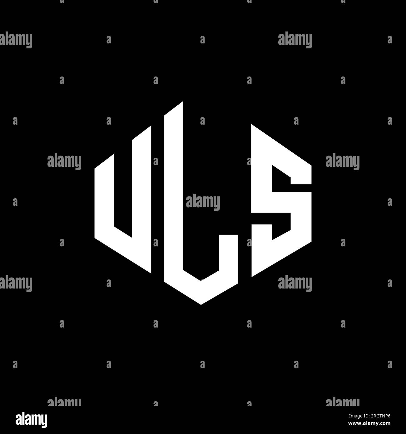 ULS letter logo design with polygon shape. ULS polygon and cube shape ...