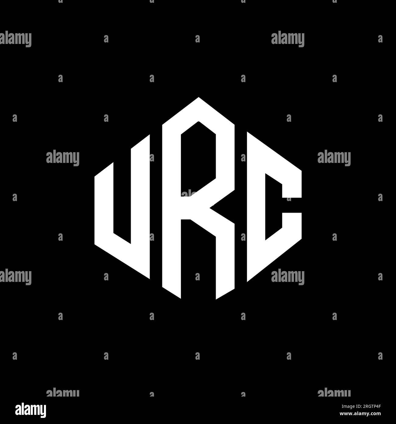 URC letter logo design with polygon shape. URC polygon and cube shape ...
