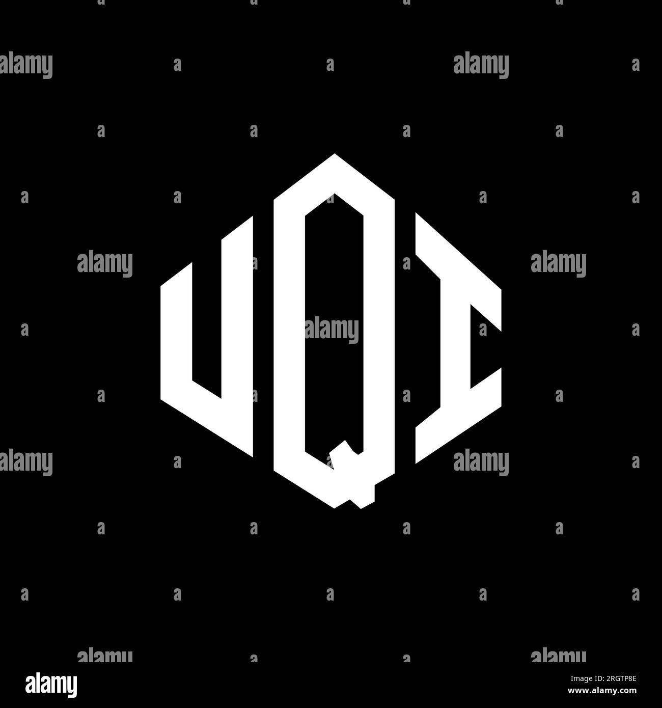 UQI letter logo design with polygon shape. UQI polygon and cube shape ...