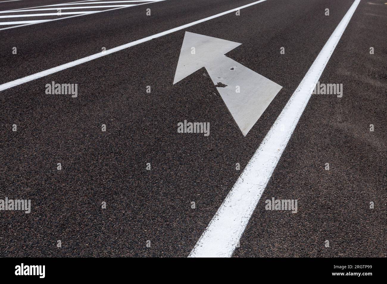 white markings on the road to ensure the safety and regulation of the ...