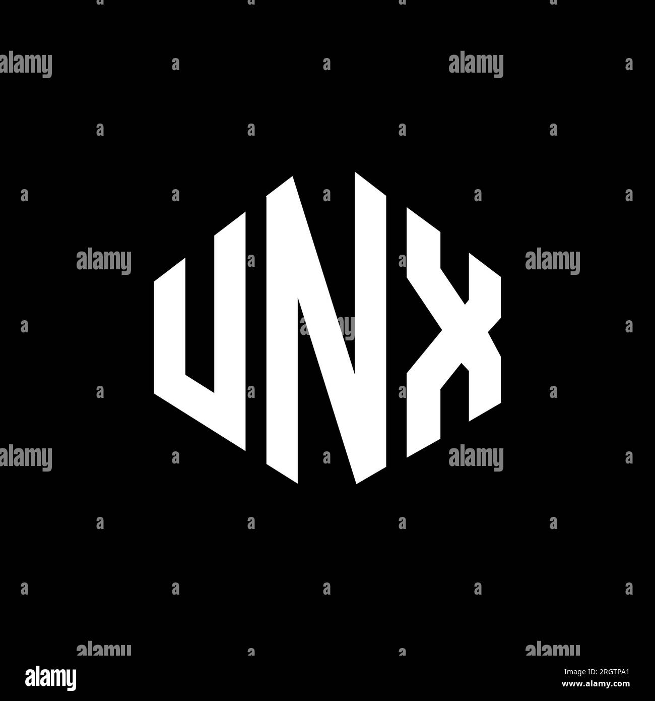 Unx logo design hi-res stock photography and images - Alamy