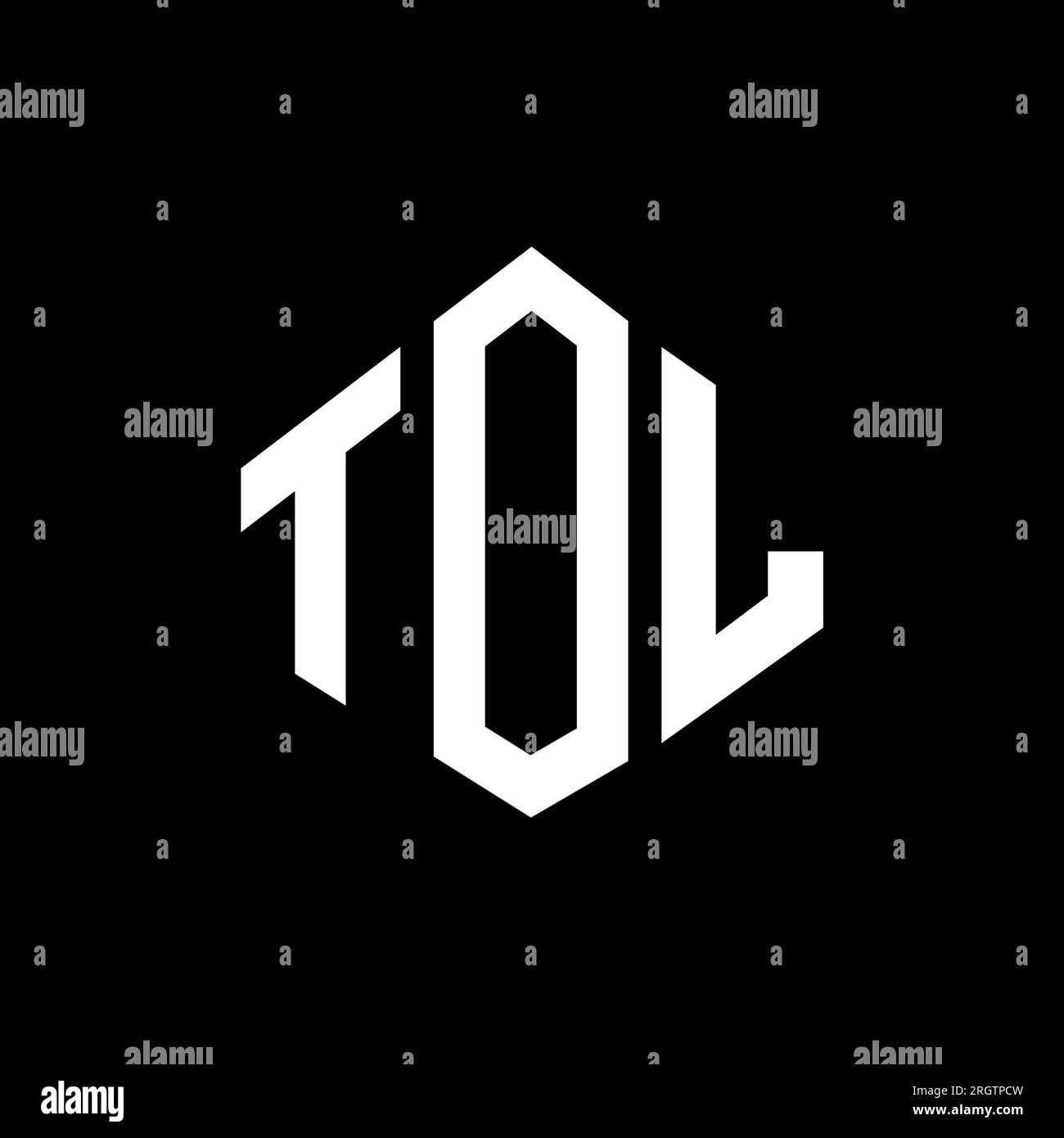 TOL letter logo design with polygon shape. TOL polygon and cube shape ...