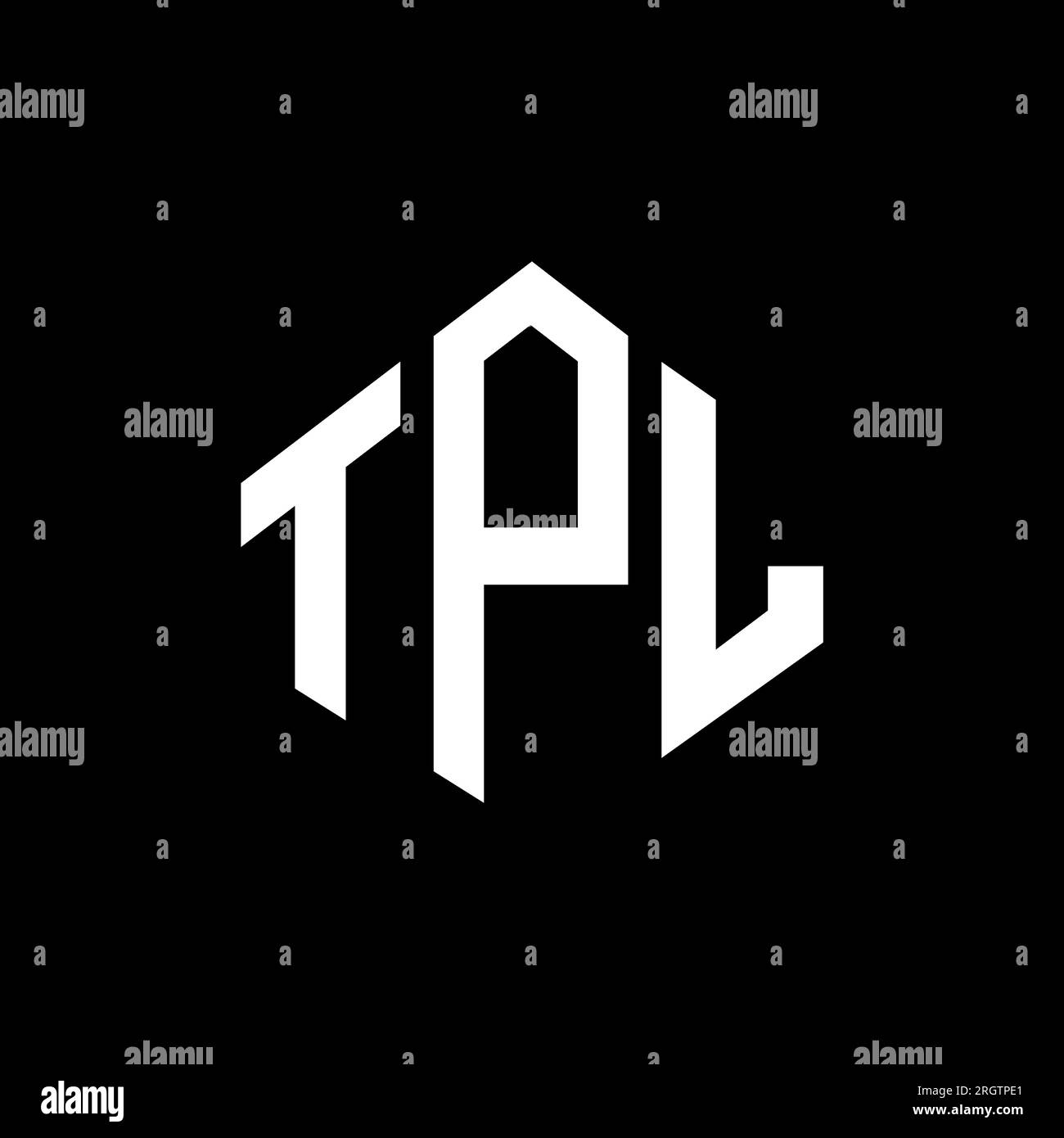 TPL letter logo design with polygon shape. TPL polygon and cube shape ...