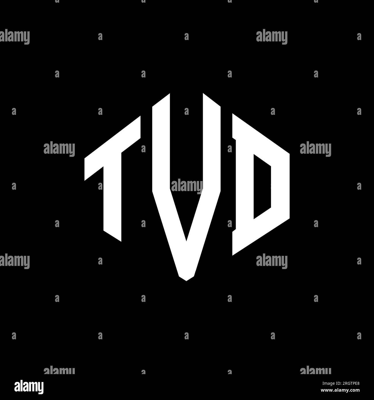 TVD letter logo design with polygon shape. TVD polygon and cube shape ...