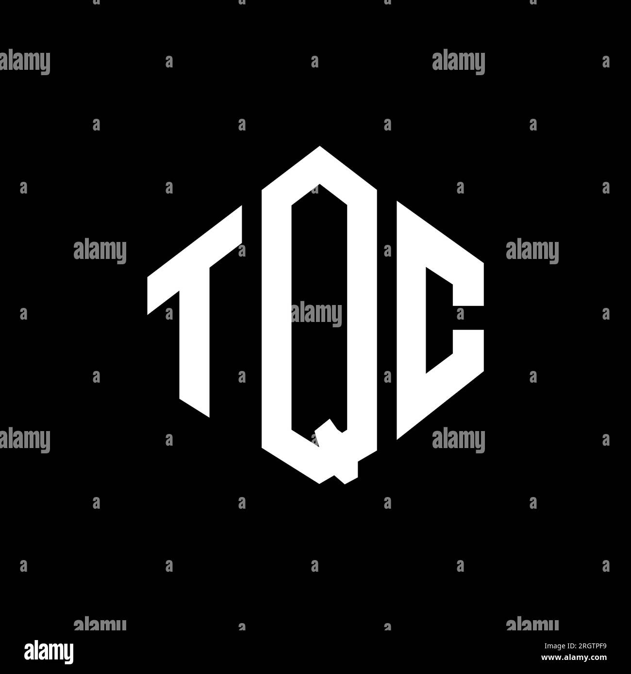 TQC letter logo design with polygon shape. TQC polygon and cube shape ...