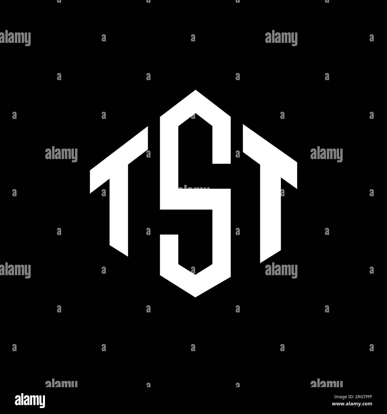 TST letter logo design with polygon shape. TST polygon and cube shape ...