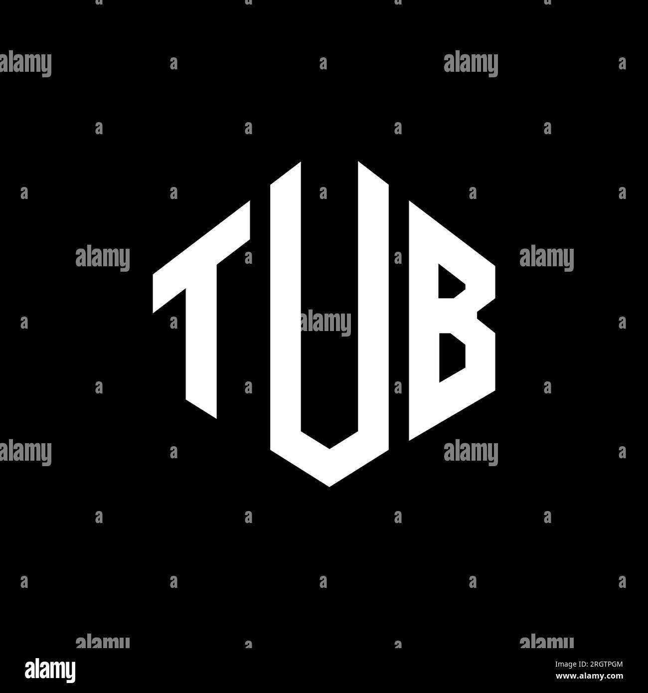 TUB letter logo design with polygon shape. TUB polygon and cube shape ...