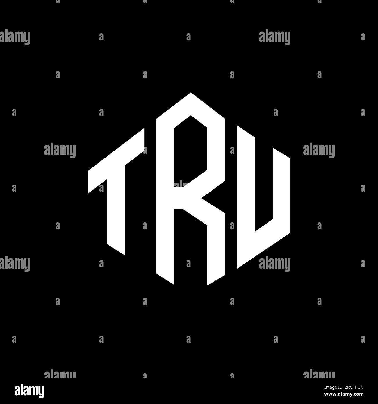 TRU letter logo design with polygon shape. TRU polygon and cube shape ...