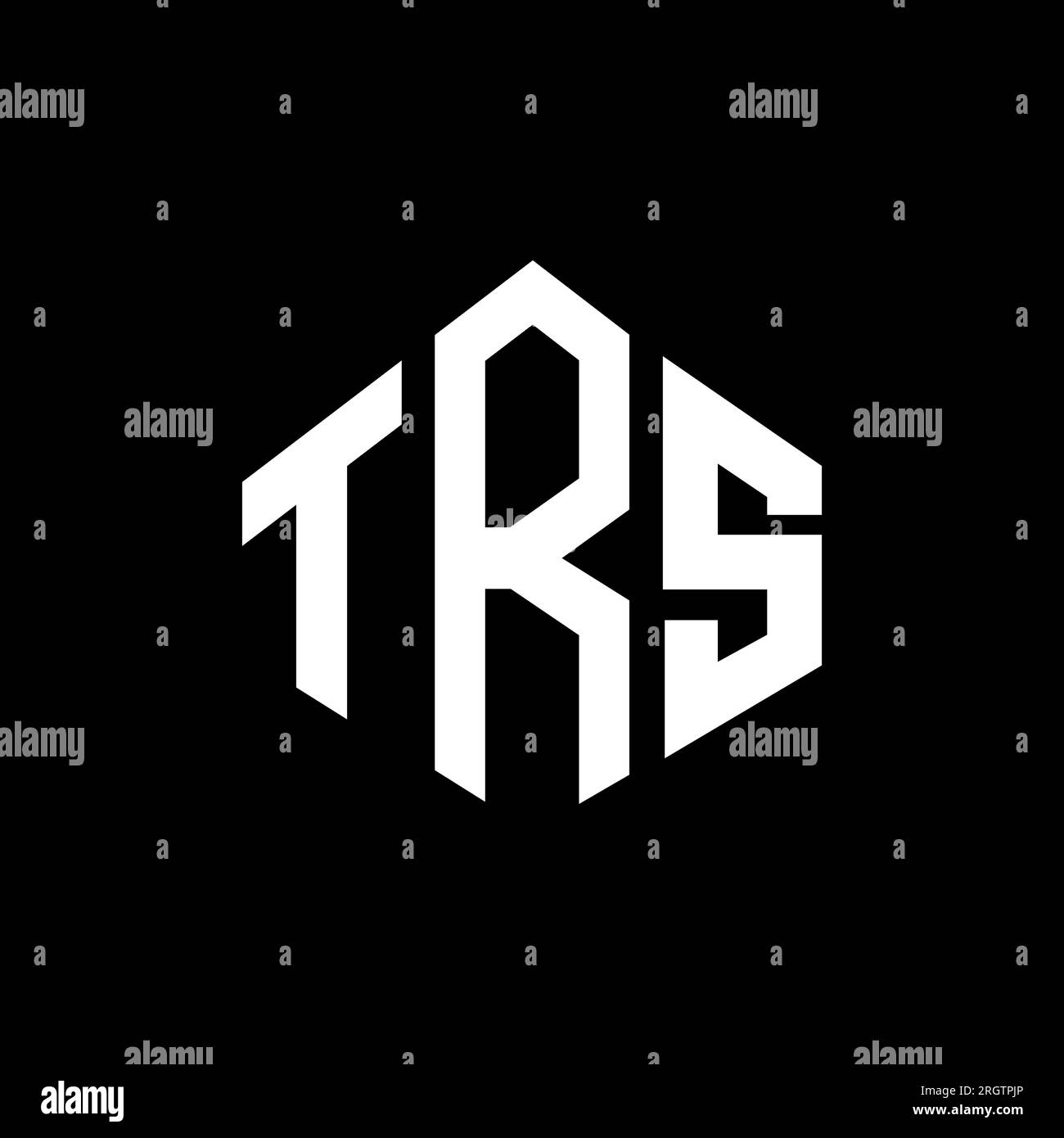 TRS letter logo design with polygon shape. TRS polygon and cube shape ...