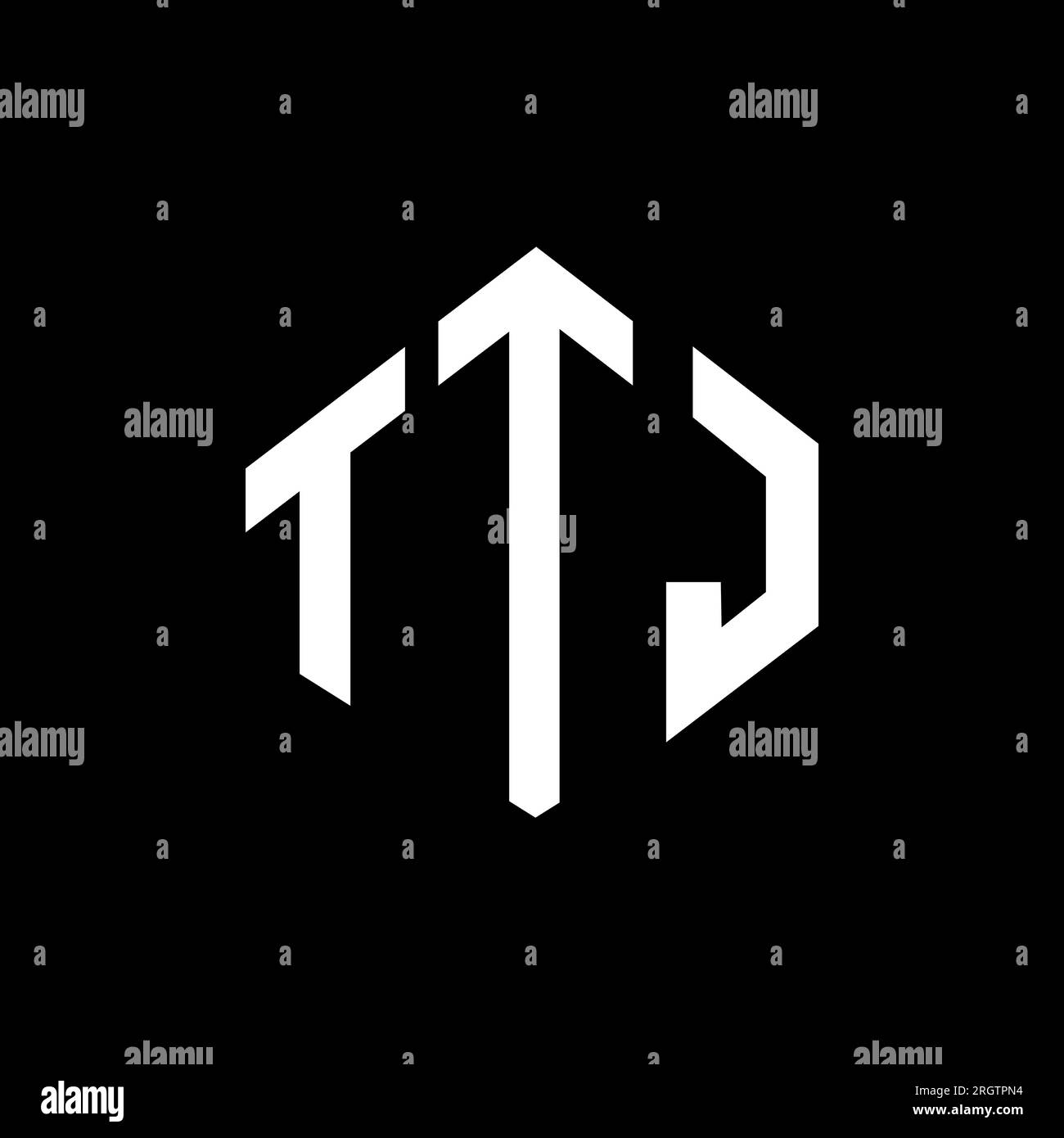 TTJ letter logo design with polygon shape. TTJ polygon and cube shape ...