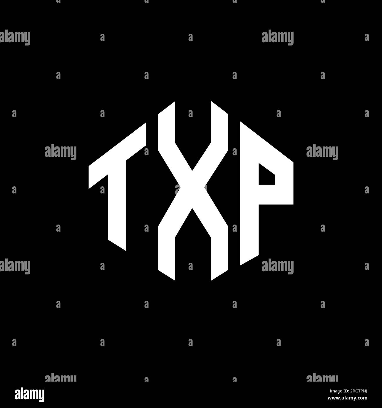 TXP letter logo design with polygon shape. TXP polygon and cube shape ...