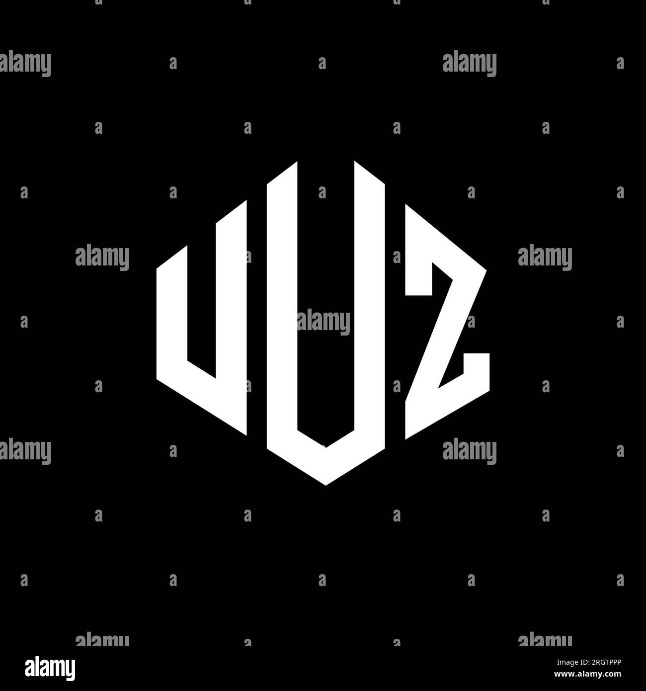 UUZ letter logo design with polygon shape. UUZ polygon and cube shape ...