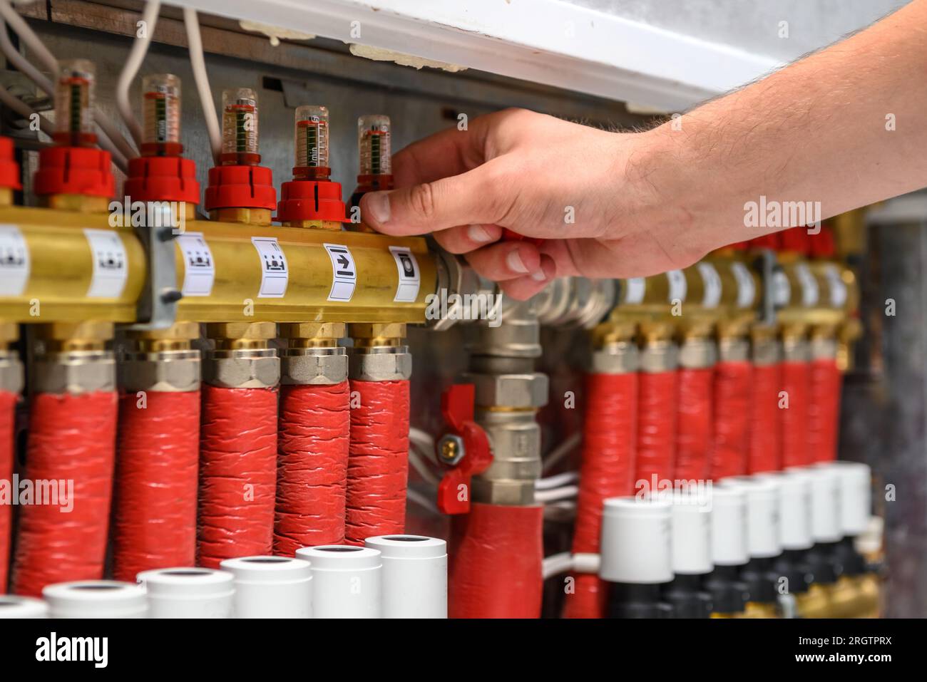 Modern electric boiler in the house Stock Photo - Alamy