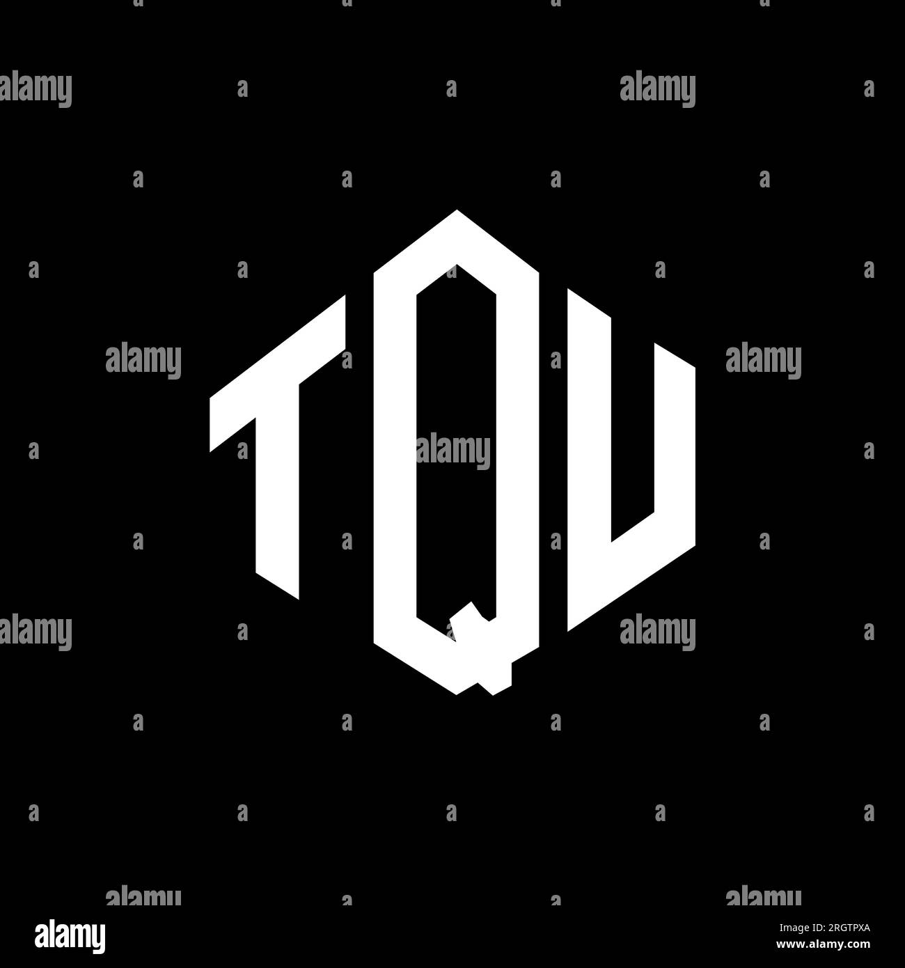 TQU letter logo design with polygon shape. TQU polygon and cube shape ...
