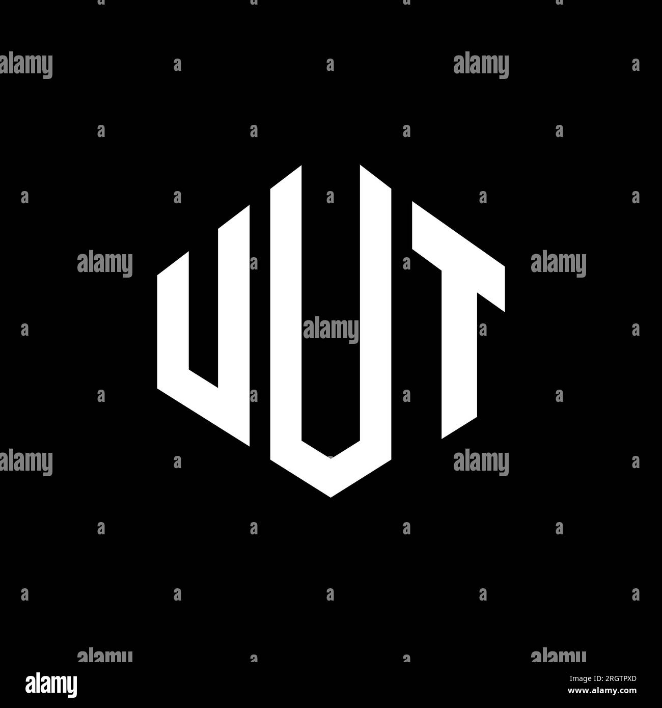 UUT letter logo design with polygon shape. UUT polygon and cube shape ...