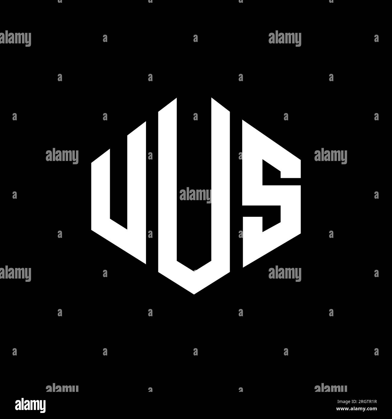 UUS letter logo design with polygon shape. UUS polygon and cube shape ...