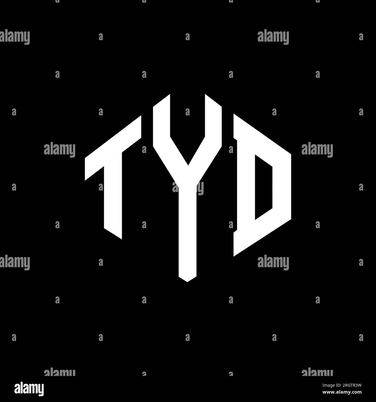 TYD letter logo design with polygon shape. TYD polygon and cube shape ...