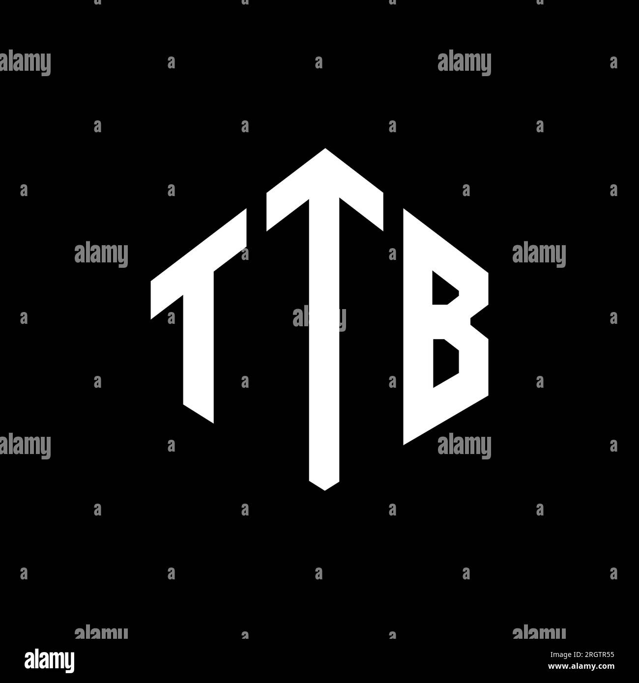 TTB letter logo design with polygon shape. TTB polygon and cube shape ...
