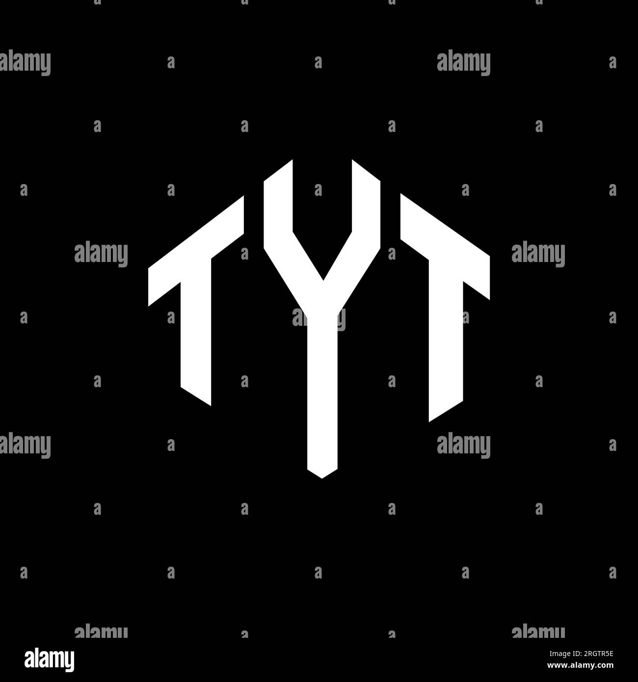 TYT letter logo design with polygon shape. TYT polygon and cube shape ...