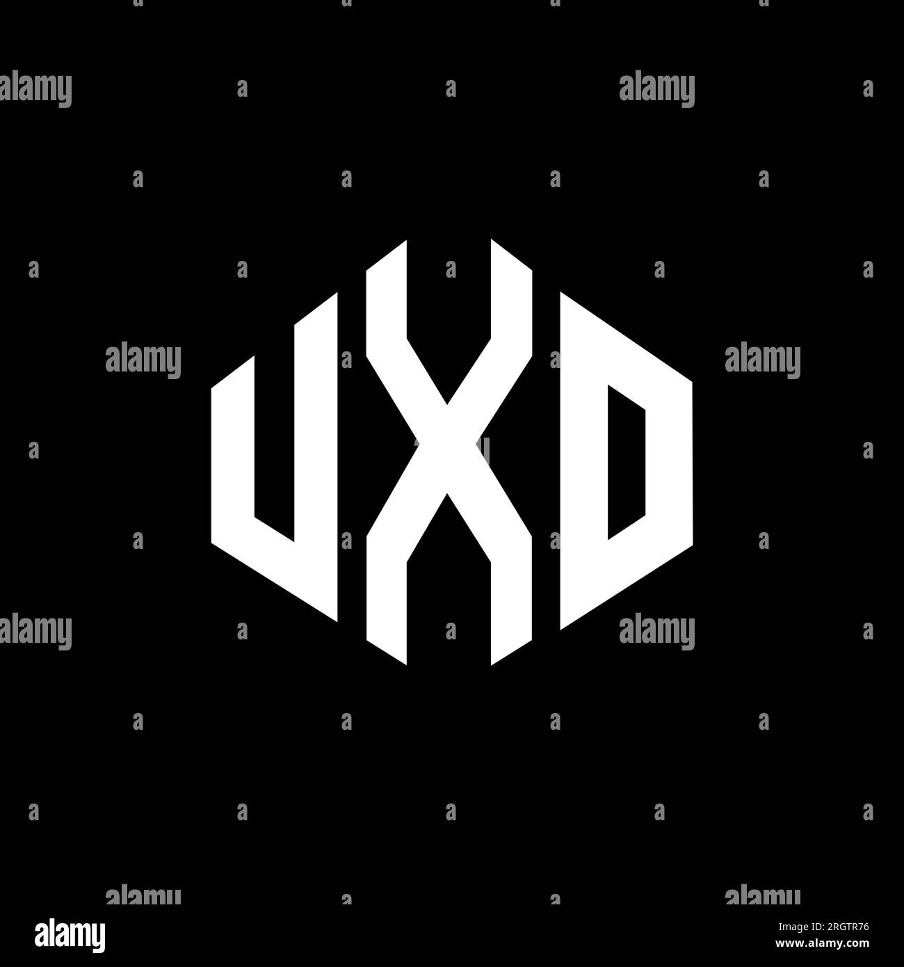 UXO letter logo design with polygon shape. UXO polygon and cube shape ...