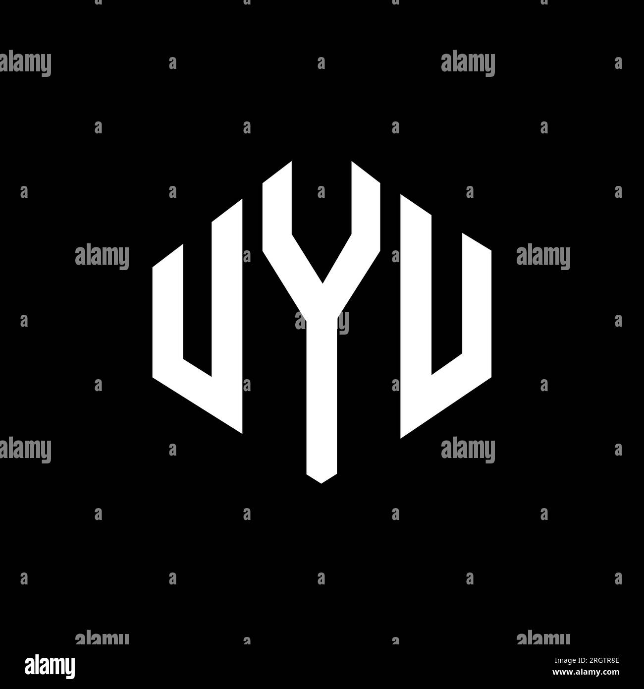 UYU letter logo design with polygon shape. UYU polygon and cube shape ...