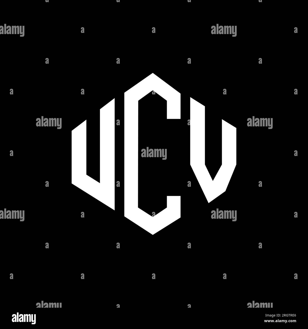 UCV letter logo design with polygon shape. UCV polygon and cube shape ...