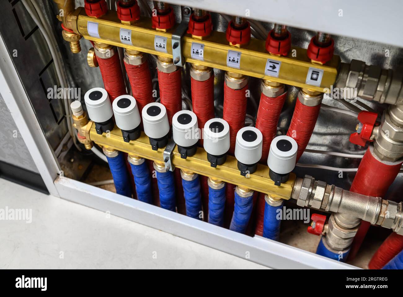Modern electric boiler room in the house Stock Photo - Alamy