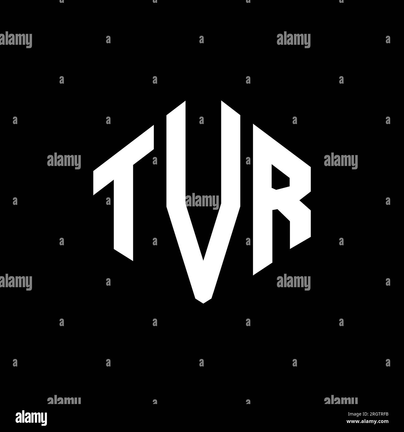 TVR letter logo design with polygon shape. TVR polygon and cube shape ...