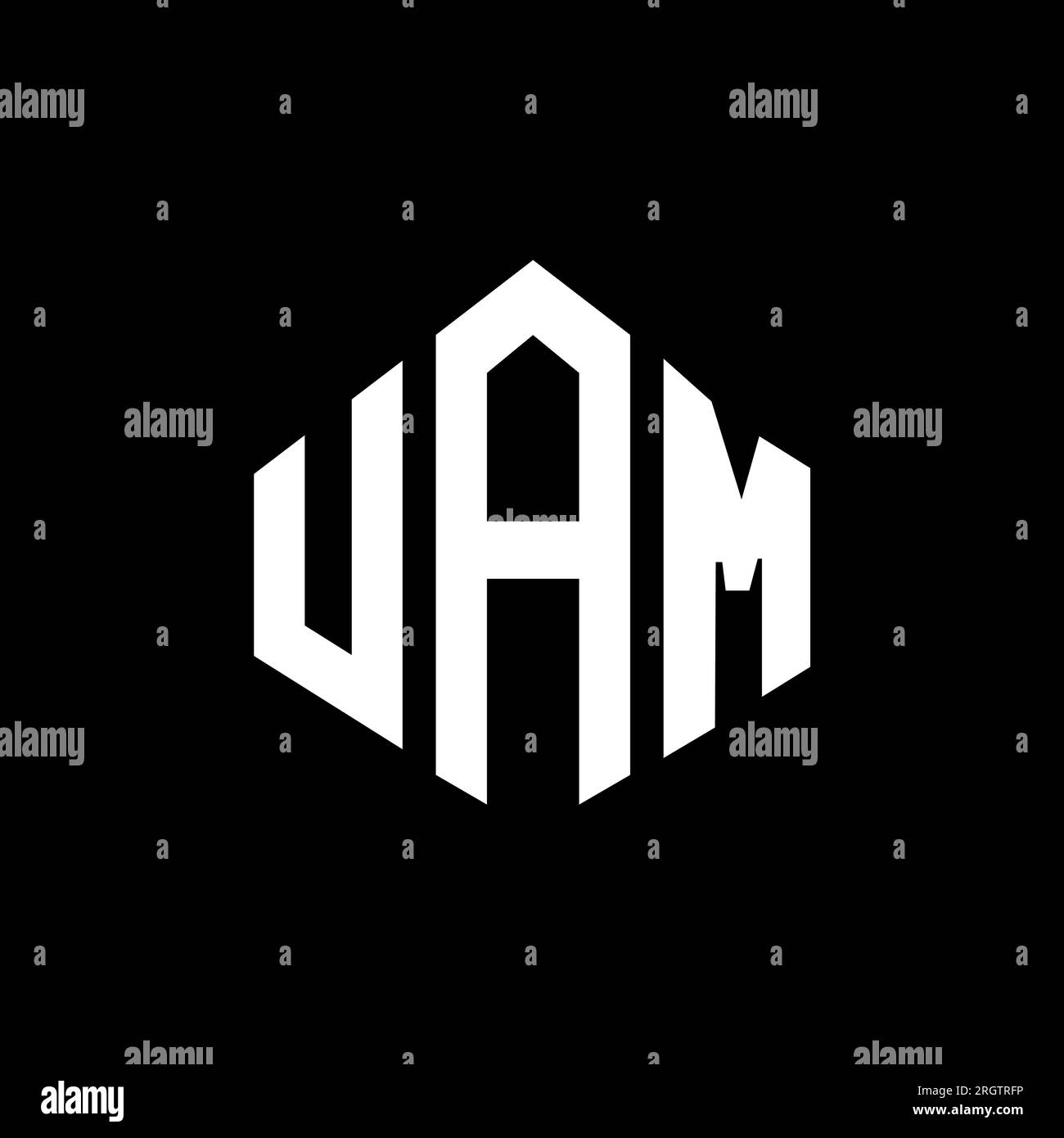 UAM letter logo design with polygon shape. UAM polygon and cube shape ...