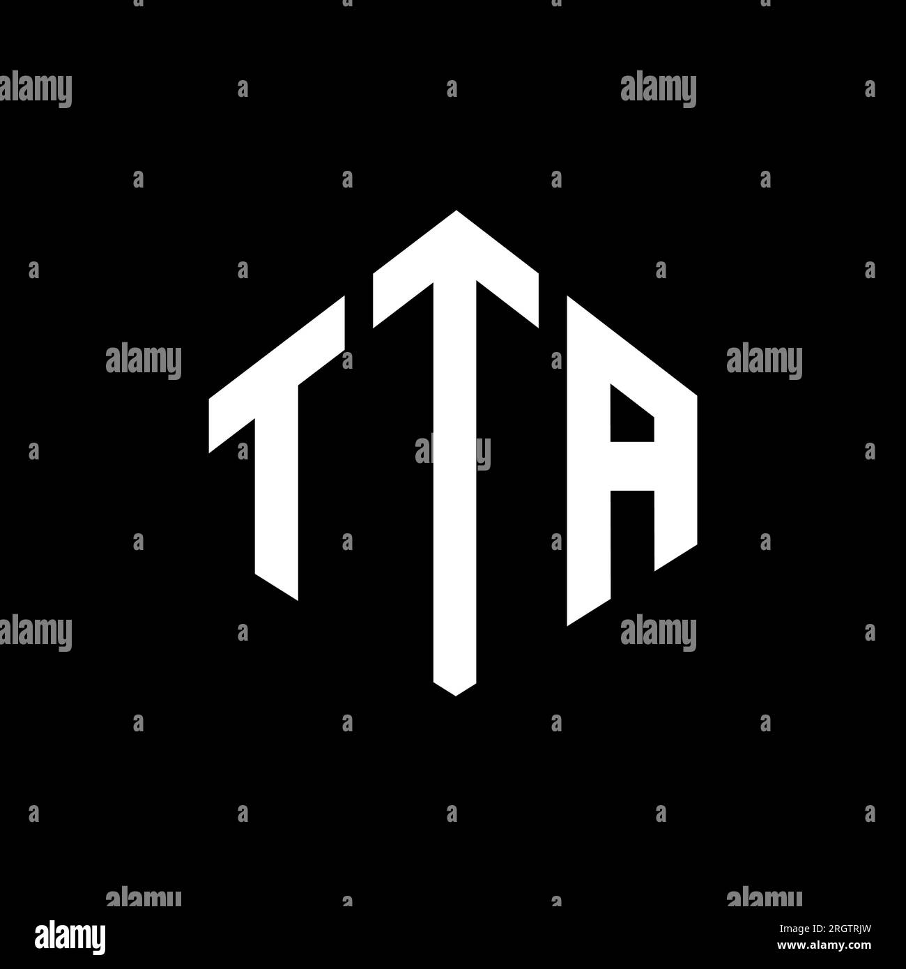 TTA letter logo design with polygon shape. TTA polygon and cube shape ...