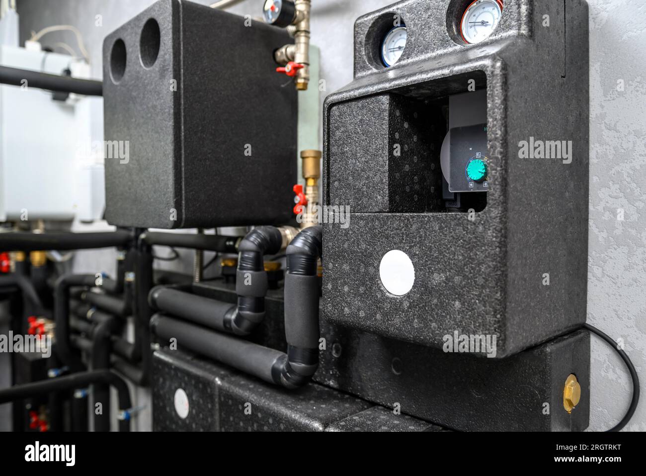 Modern electric boiler room in the house Stock Photo - Alamy