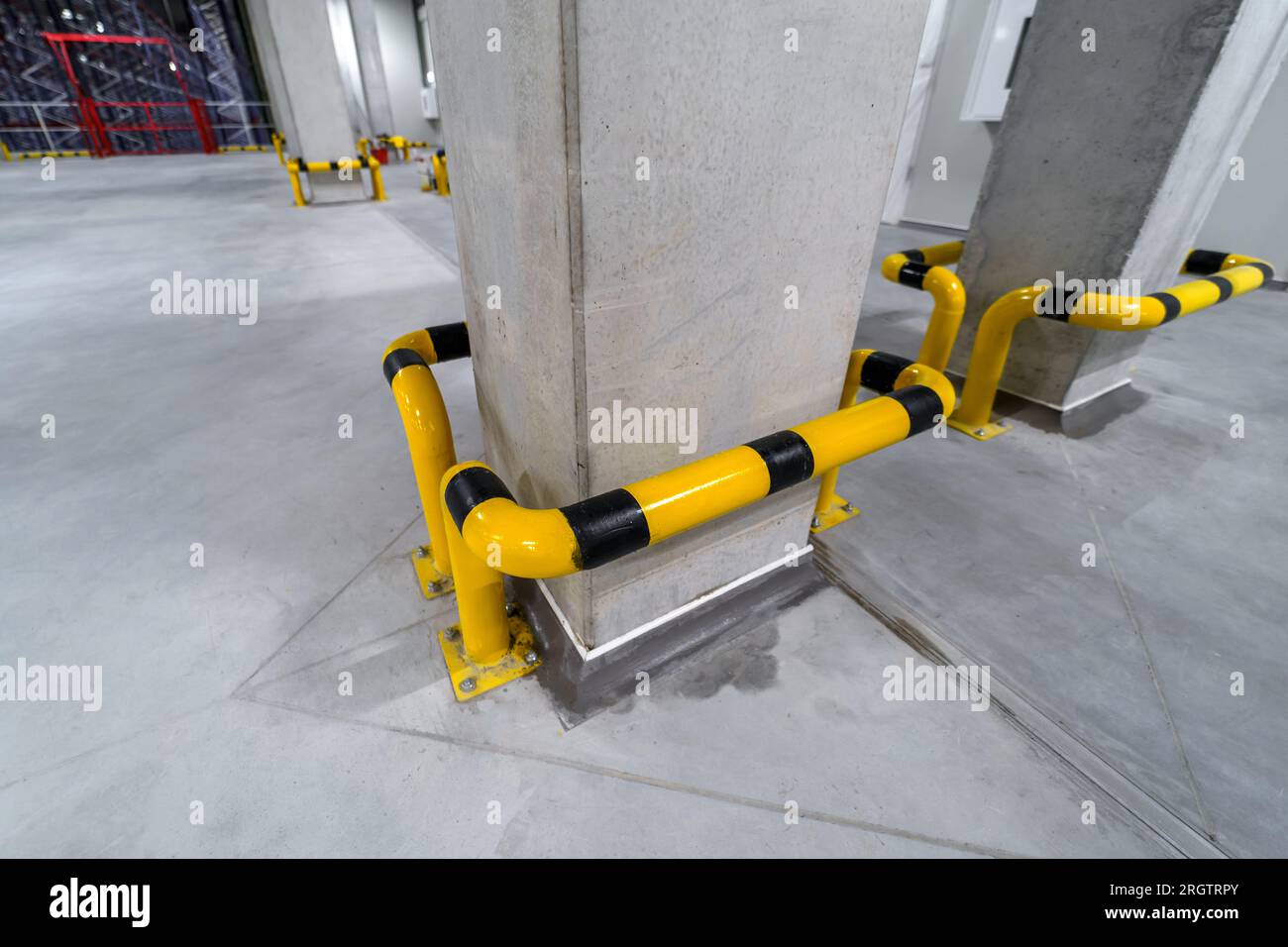 Metal bumpers for the warehouse. Protection of walls, columns and ...