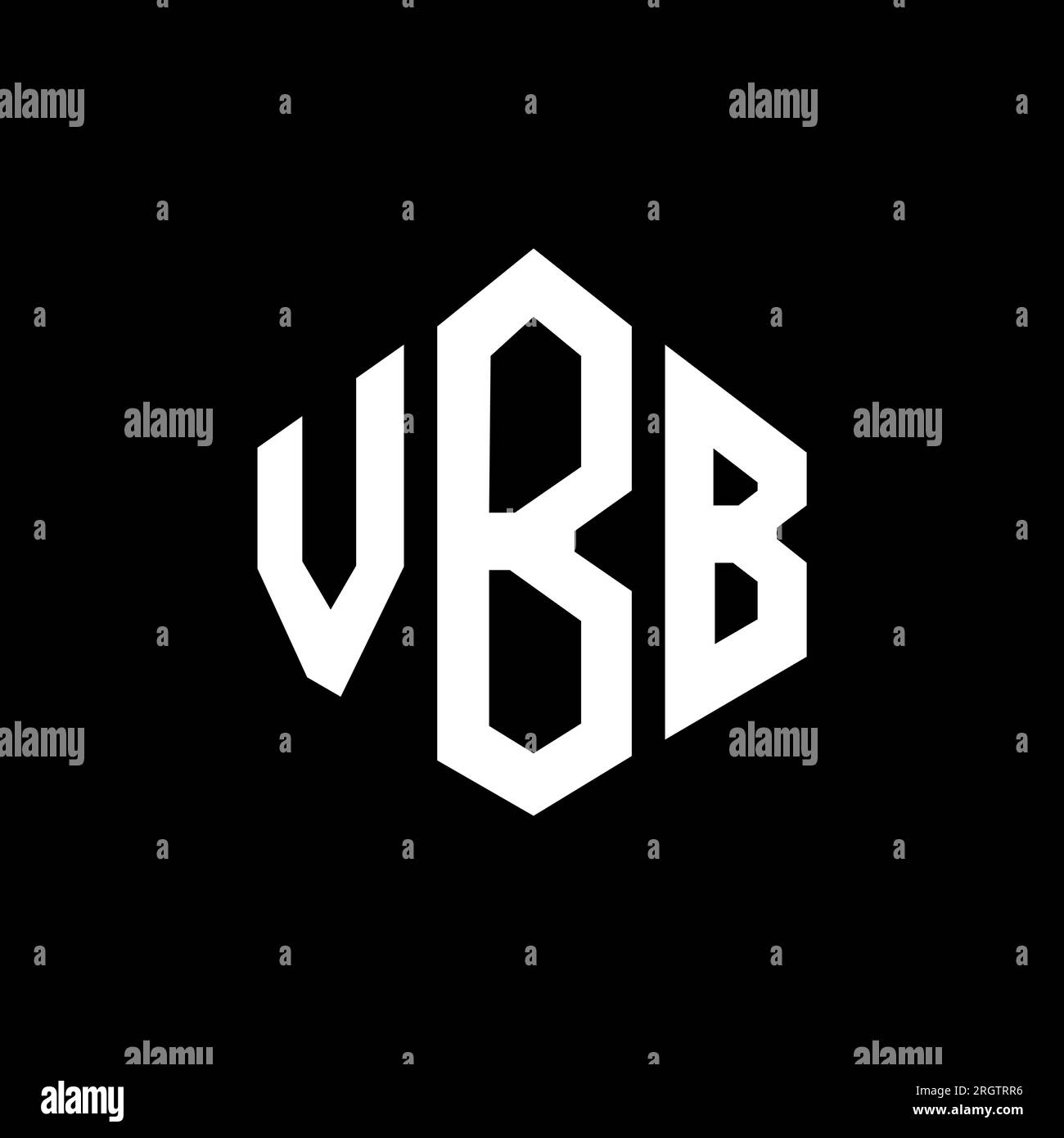 VBB letter logo design with polygon shape. VBB polygon and cube shape ...