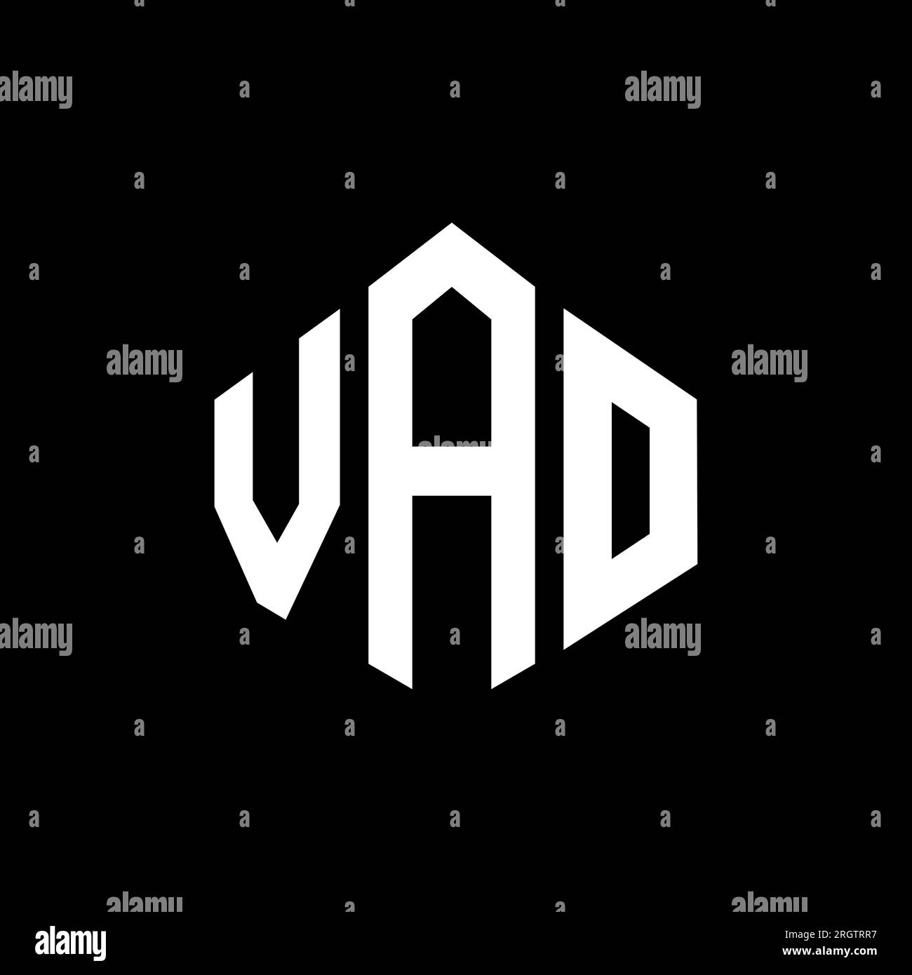 VAO letter logo design with polygon shape. VAO polygon and cube shape ...