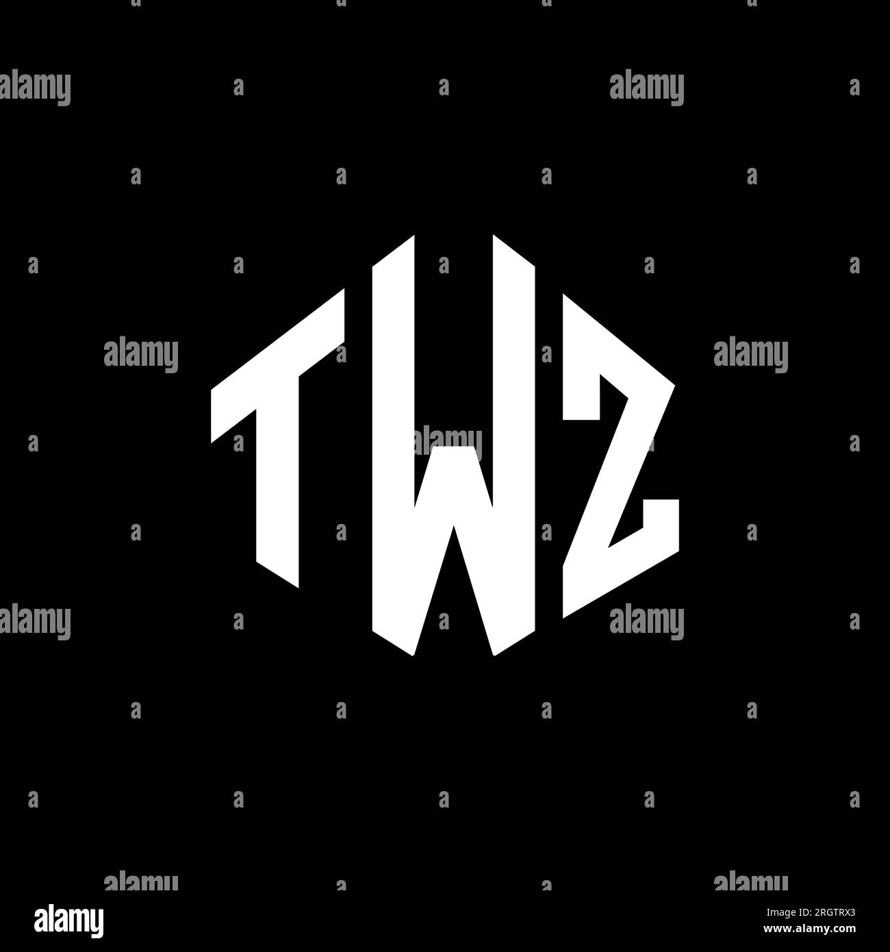 TWZ letter logo design with polygon shape. TWZ polygon and cube shape ...