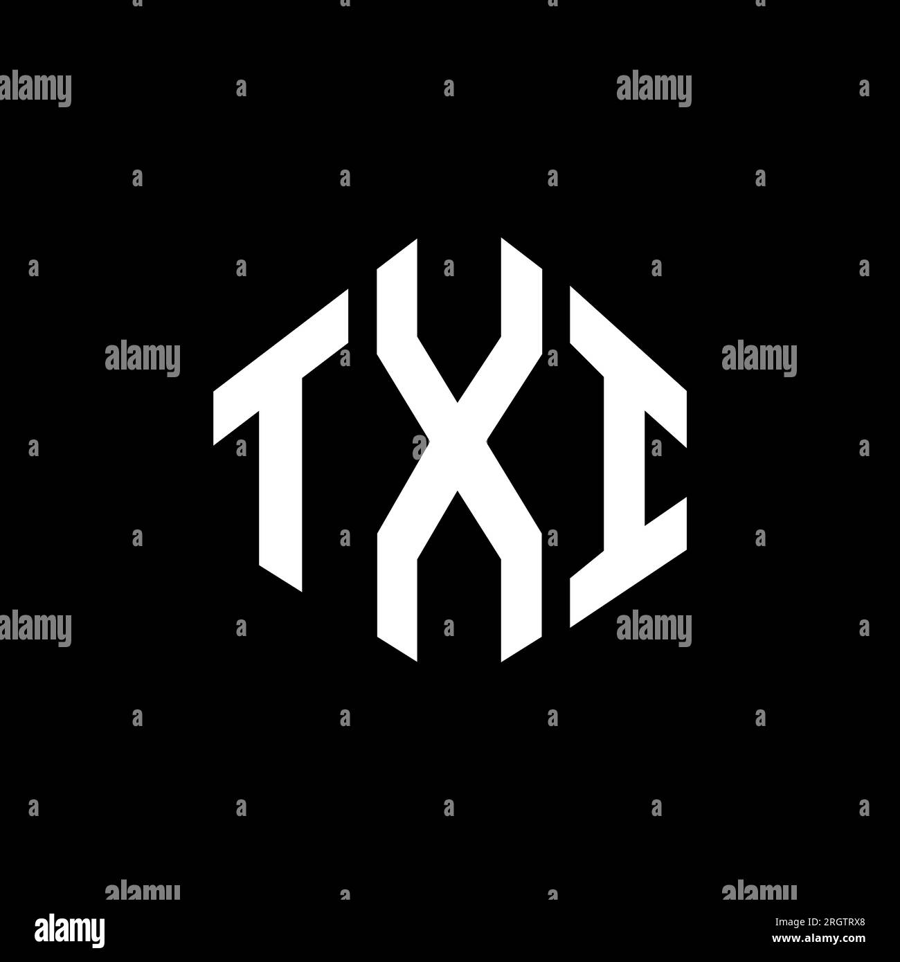 TXI letter logo design with polygon shape. TXI polygon and cube shape ...