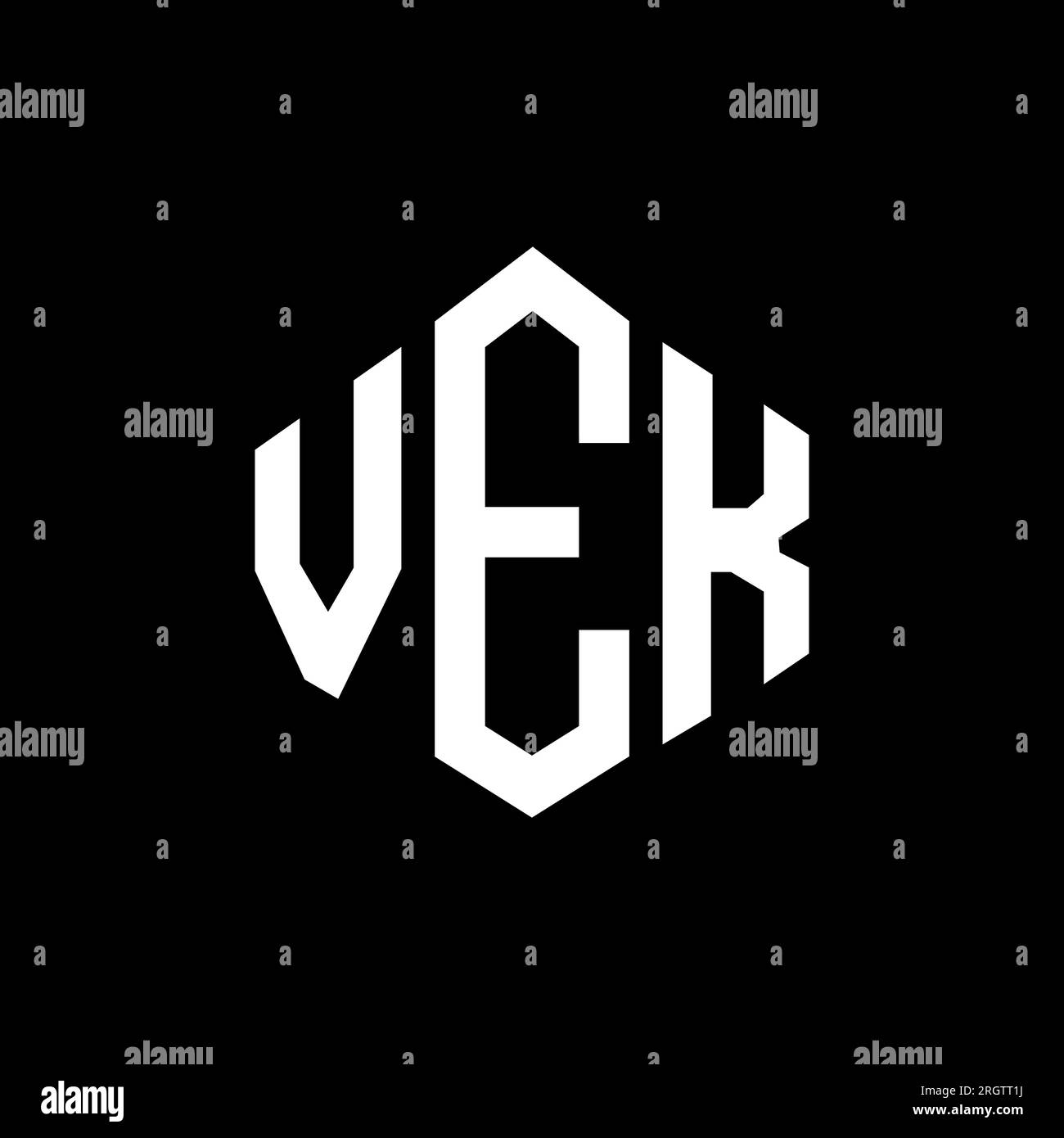 VEK letter logo design with polygon shape. VEK polygon and cube shape ...