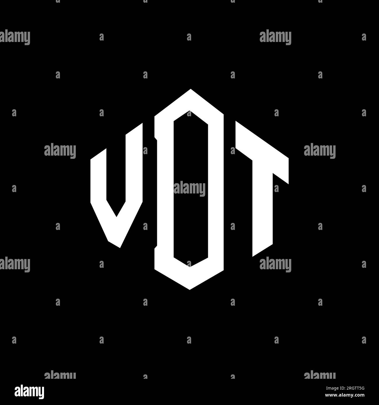 VDT letter logo design with polygon shape. VDT polygon and cube shape ...