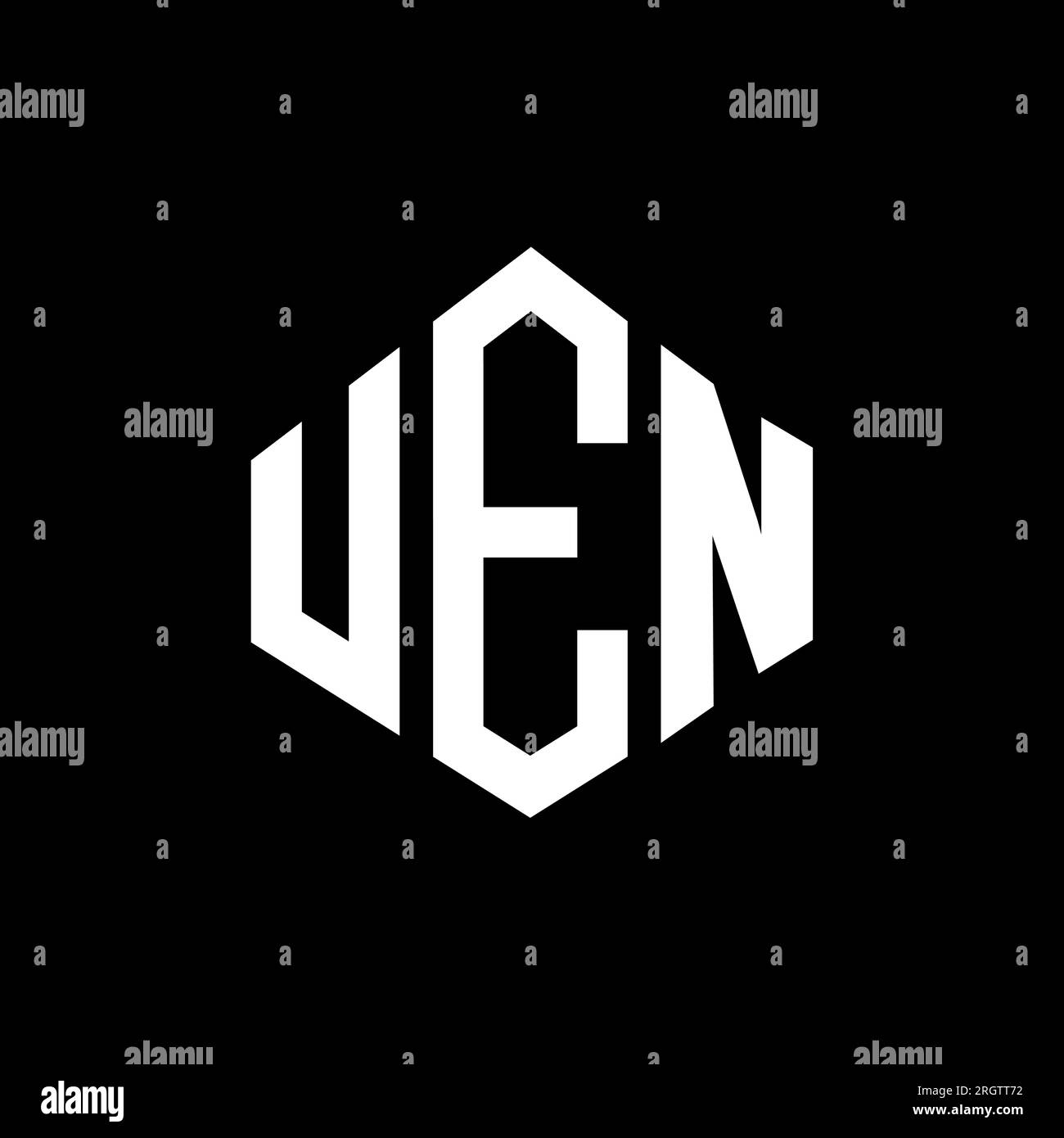 UEN letter logo design with polygon shape. UEN polygon and cube shape ...